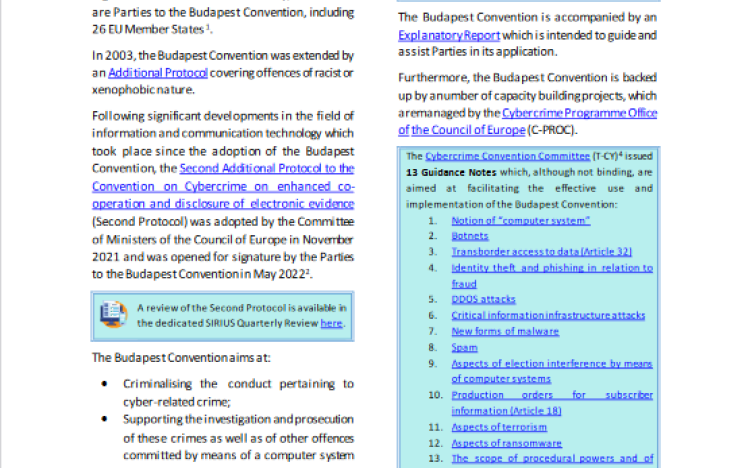 Budapest Convention on Cybercrime and Cross-Border Access to Electronic ...