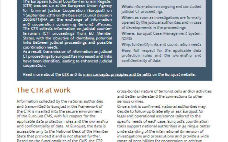 Digital Information Exchange in Terrorism Cases | Eurojust | European ...