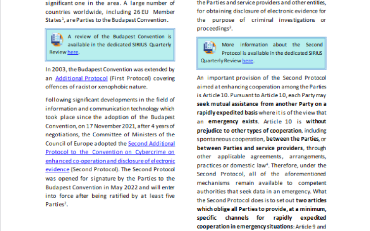 Article 10 of the Second Additional Protocol to the Convention on ...
