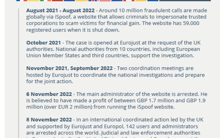 Main administrator of iSpoof website sentenced to 13 years | Eurojust ...