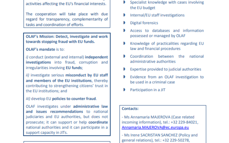 How can OLAF cooperate with Eurojust - How can Eurojust cooperate with ...