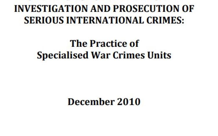 Strategies for the effective investigation and prosecution of serious ...