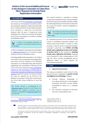 Article 6 of the Second Additional Protocol to the Budapest Convention ...